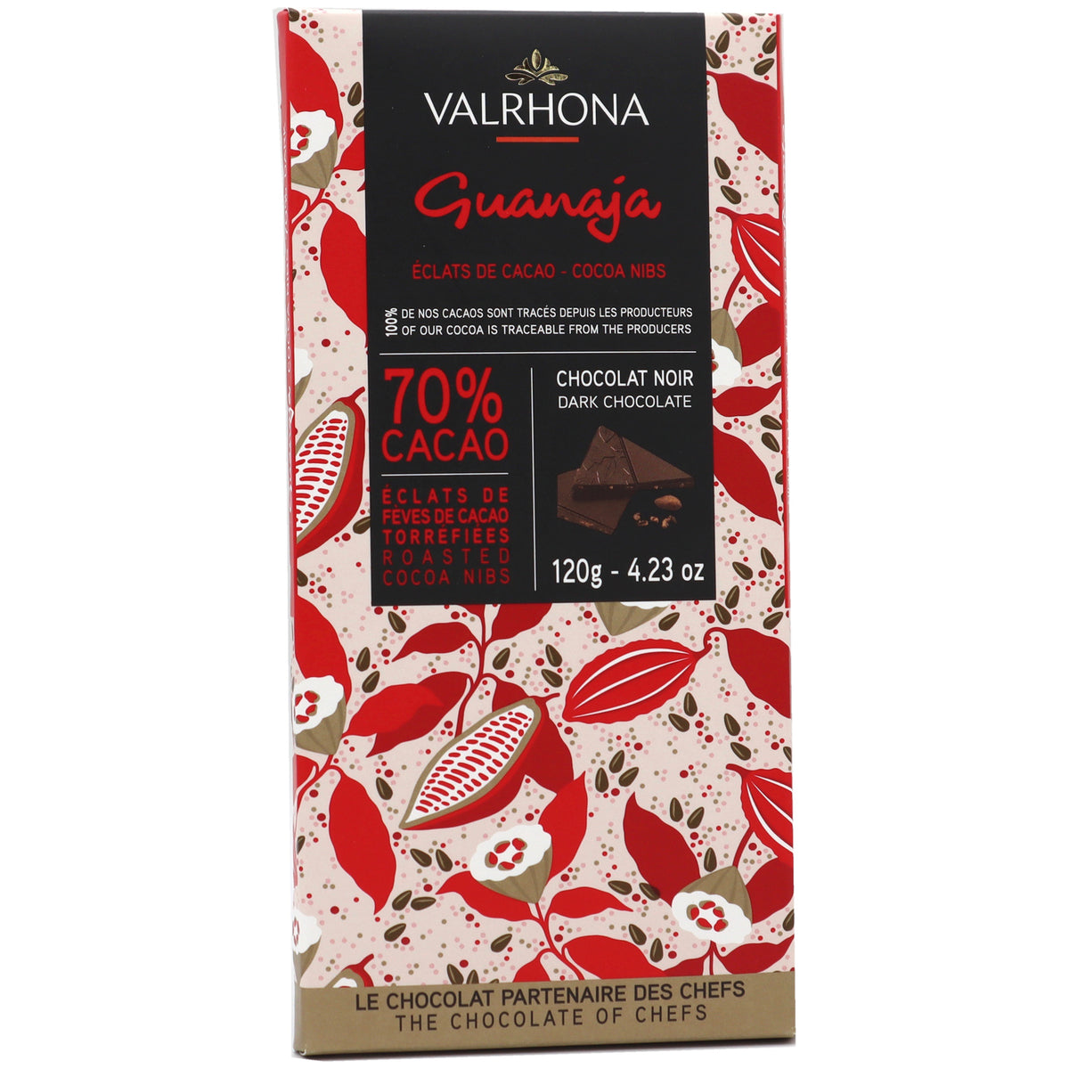 Valrhona Noir Guanaja dunkle Schokolade mit Kakaonibs 70% – Xocolat ...